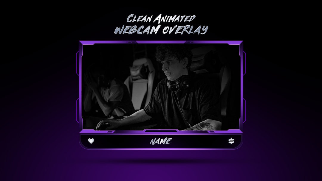 Clean Webcam Overlay // Animated Webcam Overlay Template // Kick ...