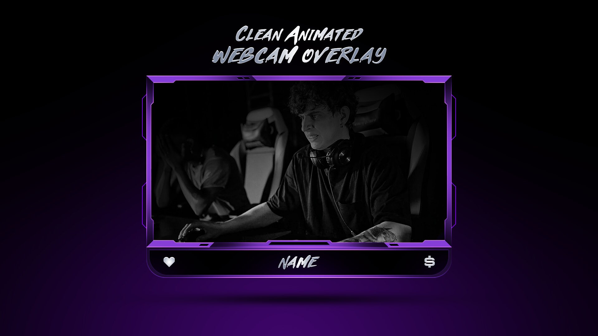 Clean Webcam Overlay // Animated Webcam Overlay Template // Kick ...