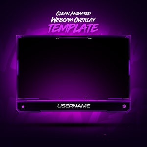 Buy Clean Animated Webcam Overlay /animated Twitch Webcam Overlay ...