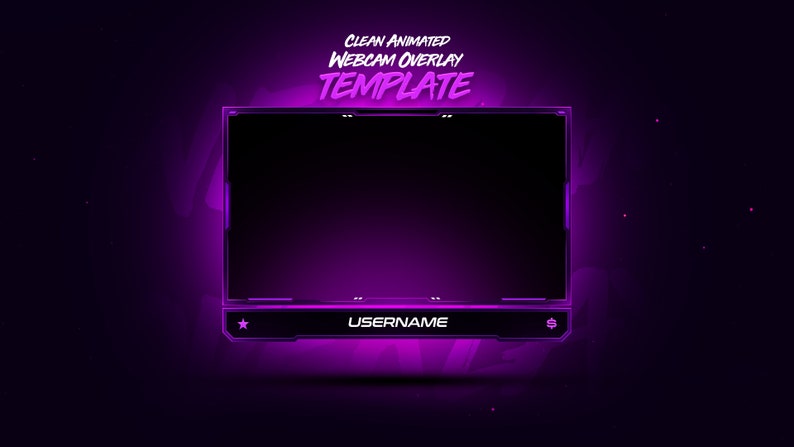 Buy Clean Animated Webcam Overlay /animated Twitch Webcam Overlay ...