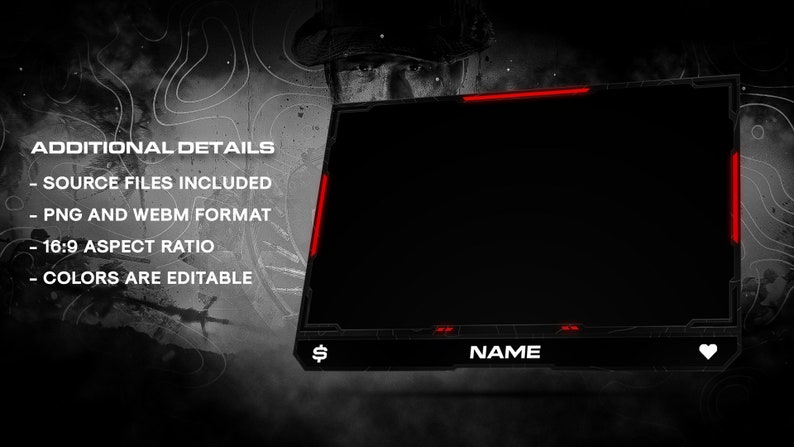 COD Modern Warfare Webcam Overlay // Animated Webcam Overlay Template ...