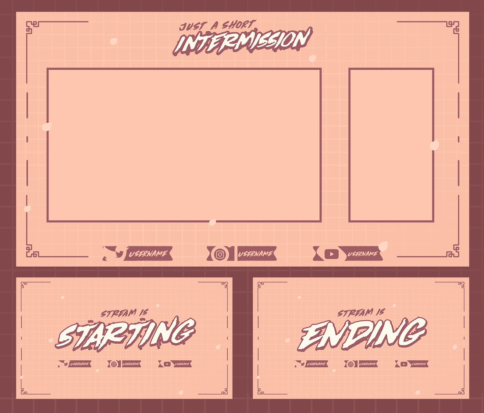 Zanou Stream Overlay Pack // Lo-fi Clean Twitch Pack // Aesthetic ...