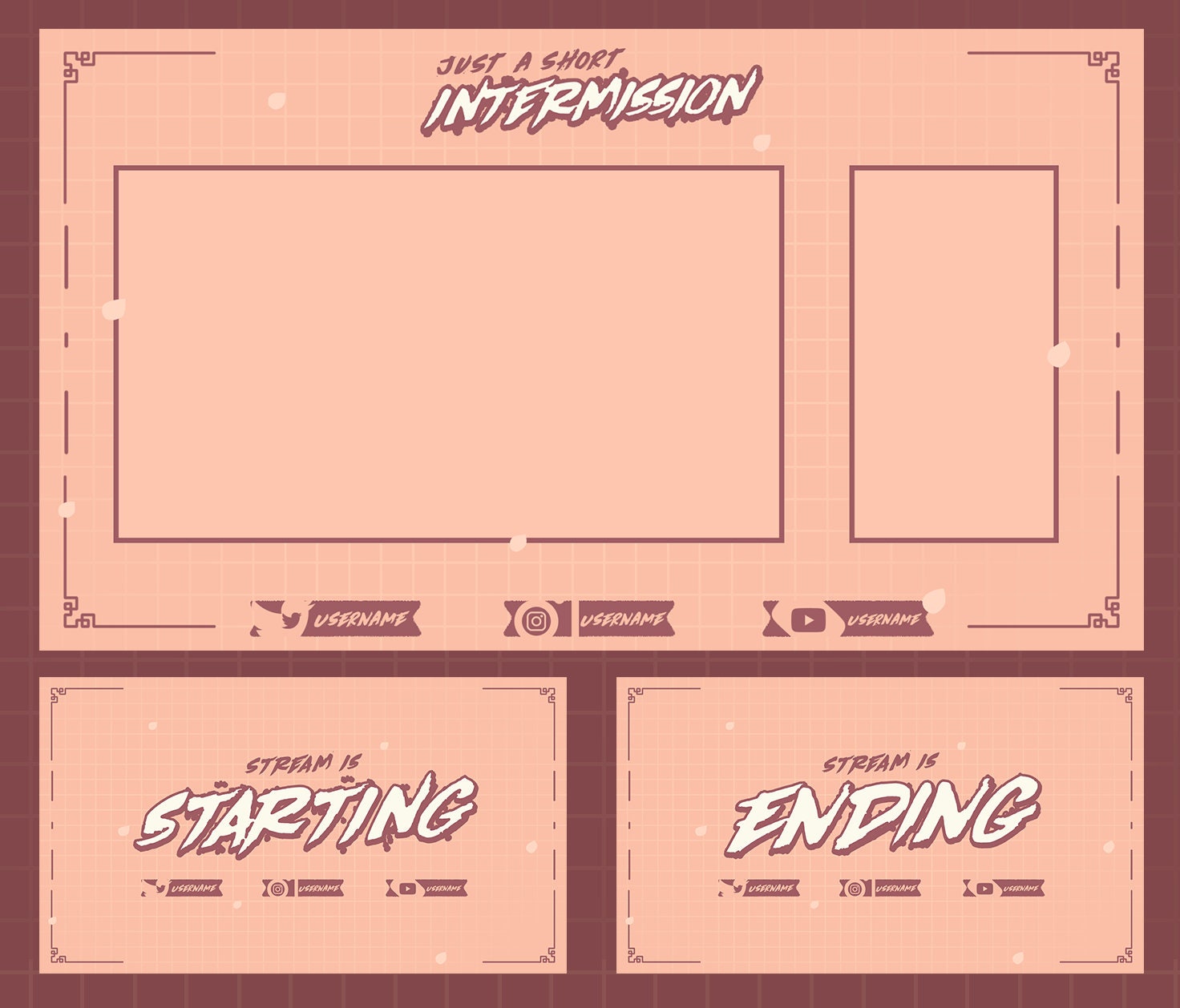 Zanou Stream Overlay Pack // Lo-fi Clean Twitch Pack // Aesthetic ...