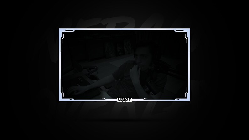 Animated White Webcam Overlay Template for Streamers // Stream Overlay ...