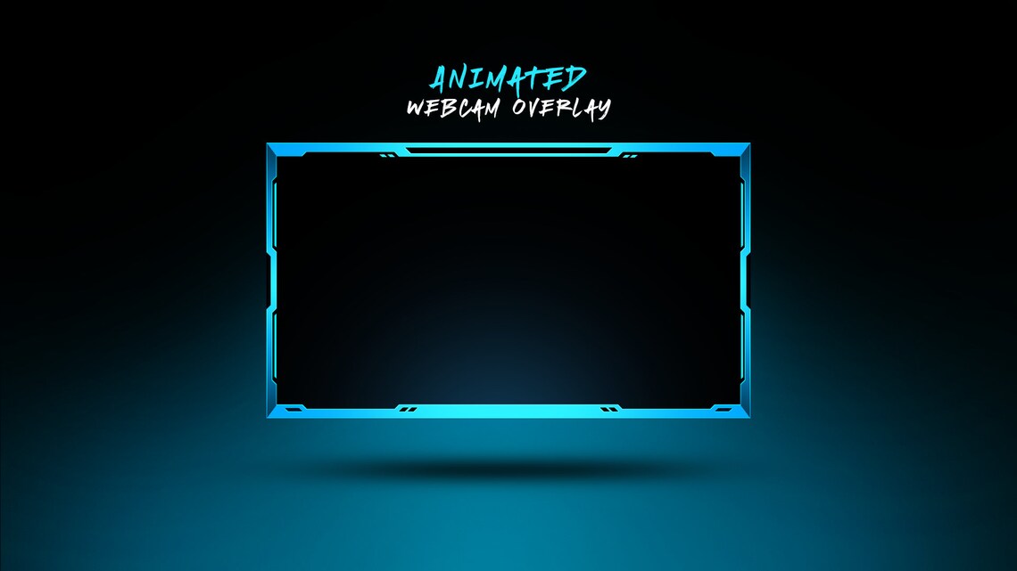 Animated Light Blue Webcam Overlay // Minimal Webcam Overlay Template ...