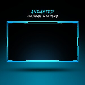 Animated Light Blue Webcam Overlay: Minimalist Stream Template - Etsy