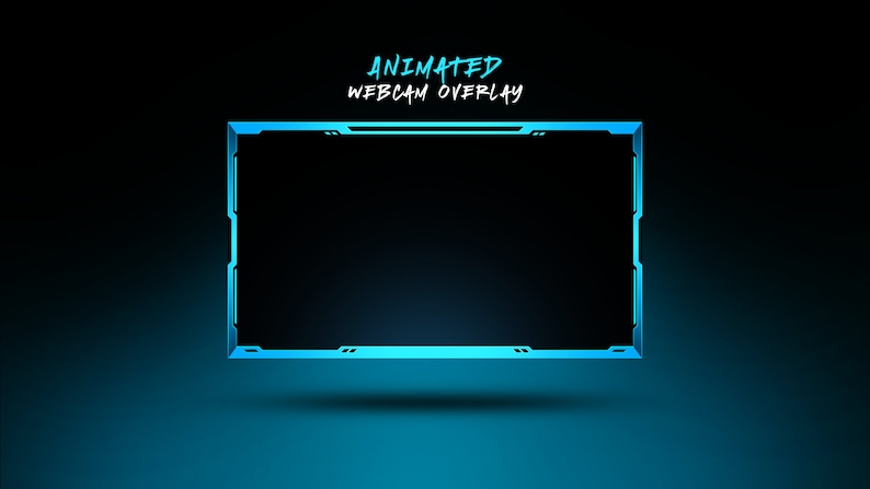 Animated Light Blue Webcam Overlay: Minimalist Stream Template - Etsy