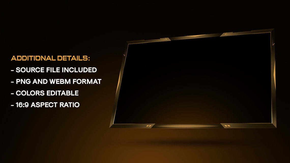 Minimal Yellow Webcam Overlay // Animated Webcam Overlay Template - Etsy