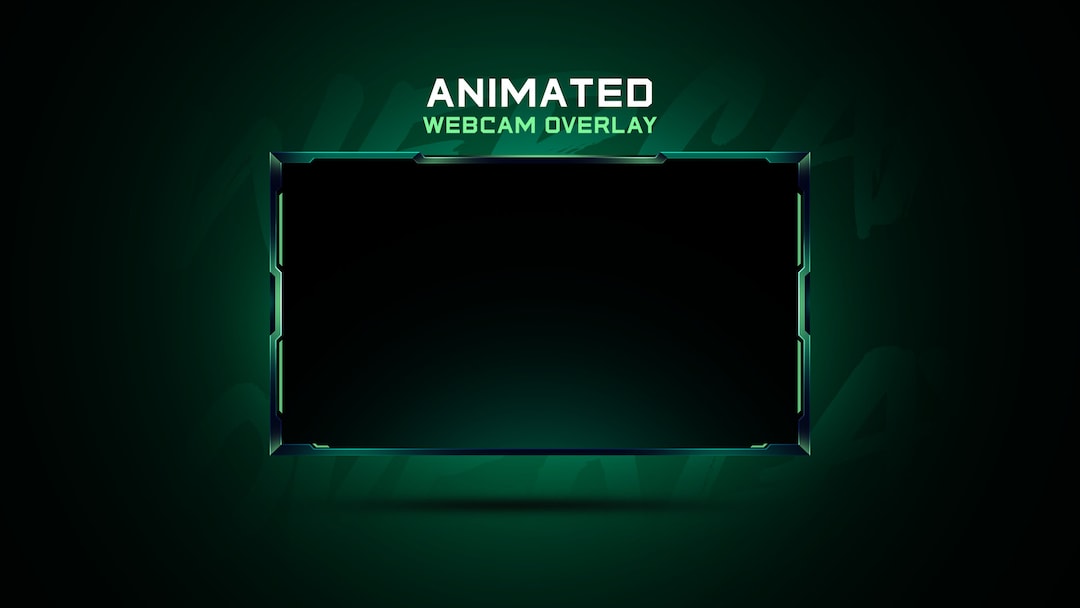 Animated Green Webcam Overlay: Clean Streamer Template - Etsy