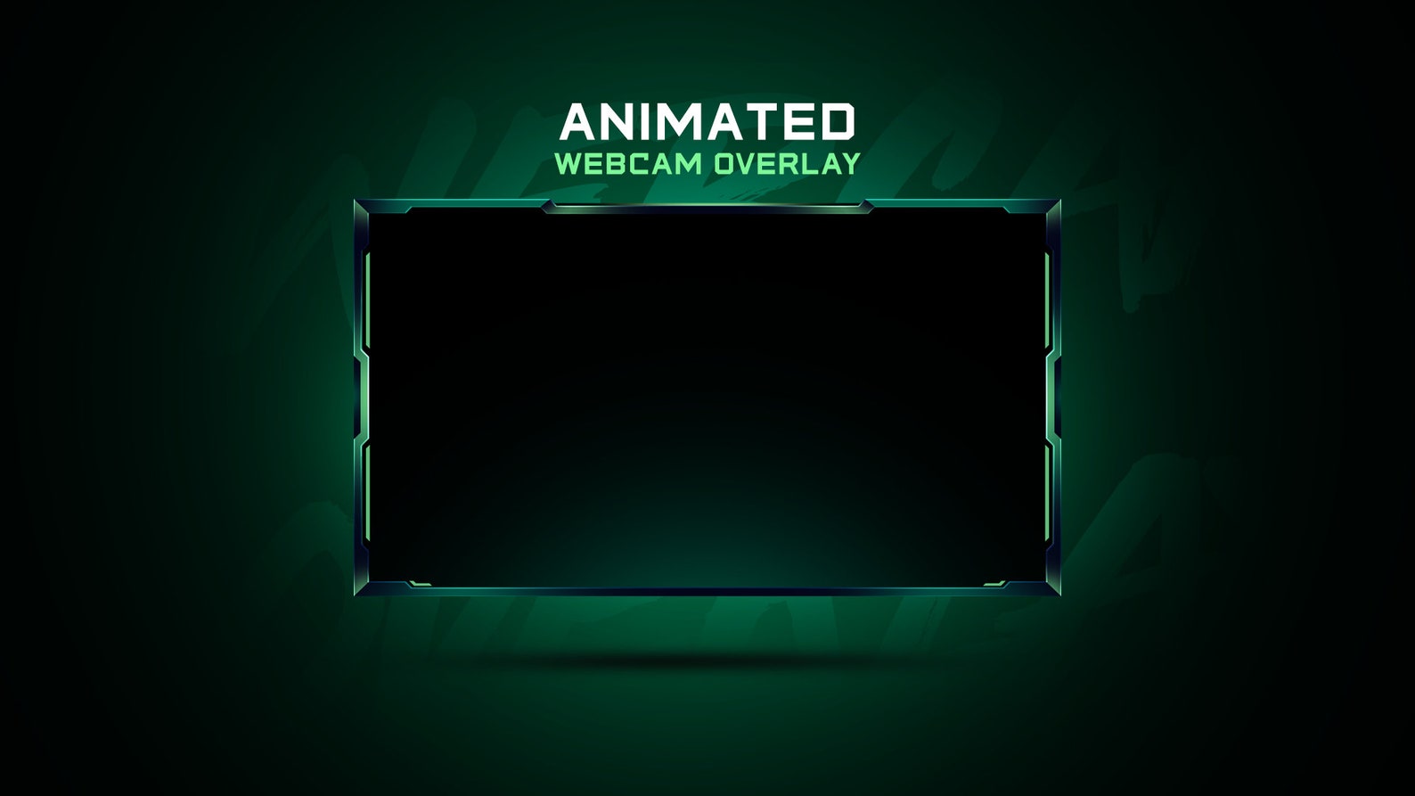 Animated Green Webcam Overlay: Clean Streamer Template - Etsy