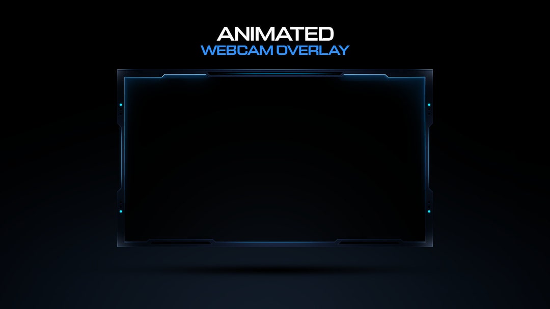 Animated Dark Blue Webcam Overlay: Clean Stream Overlay - Etsy UK