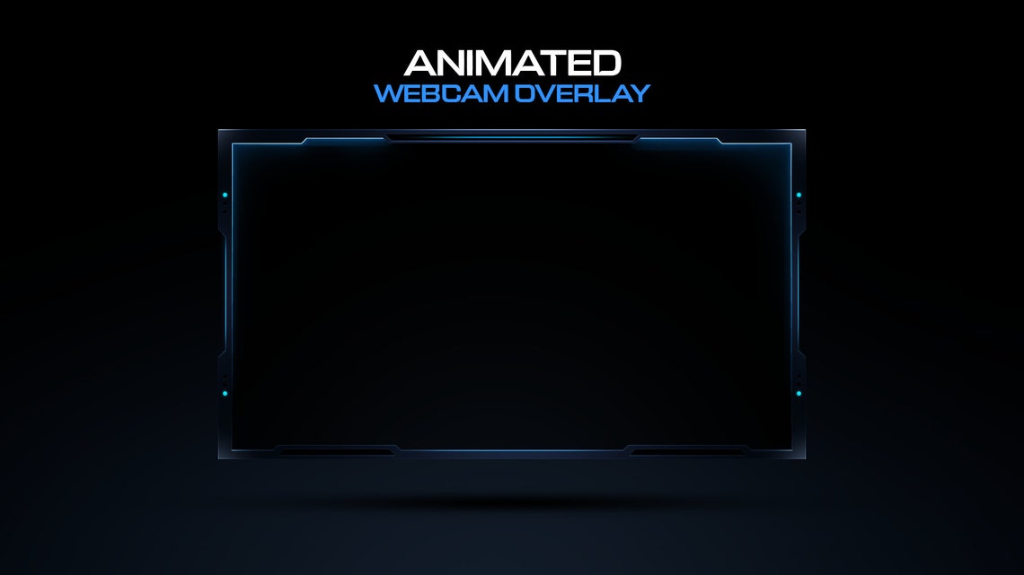 Animated Dark Webcam Overlay // Animated Dark Blue Webcam Overlay for ...