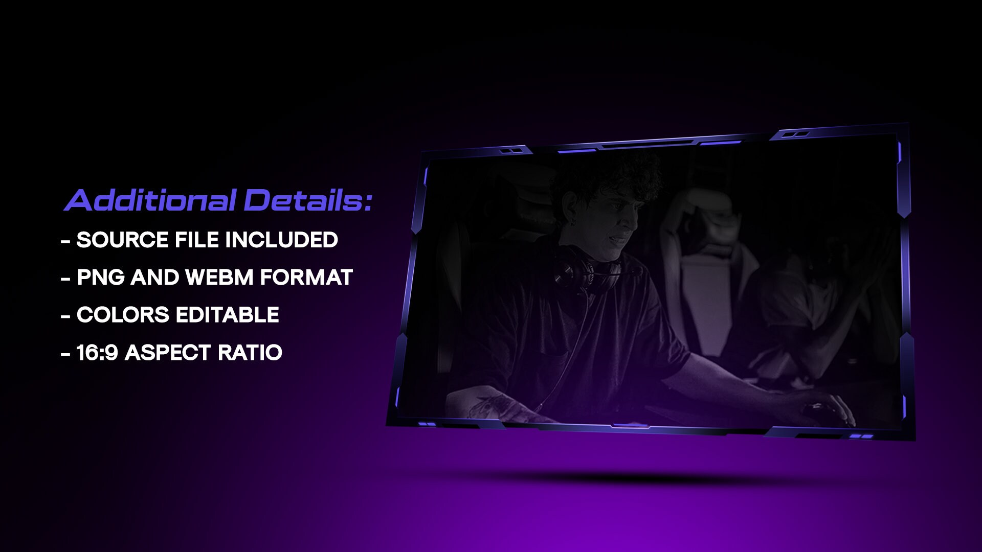 Animated Purple Webcam Overlay: Twitch Stream Facecam - Etsy