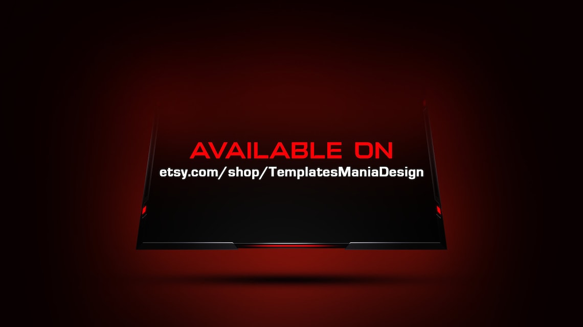 Animated Black & Red Webcam Overlay // Clean Webcam Overlay Template ...