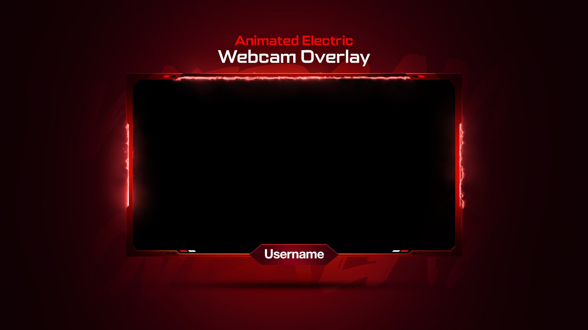 Red Electric Webcam Overlay // Animated Webcam Overlay Template ...