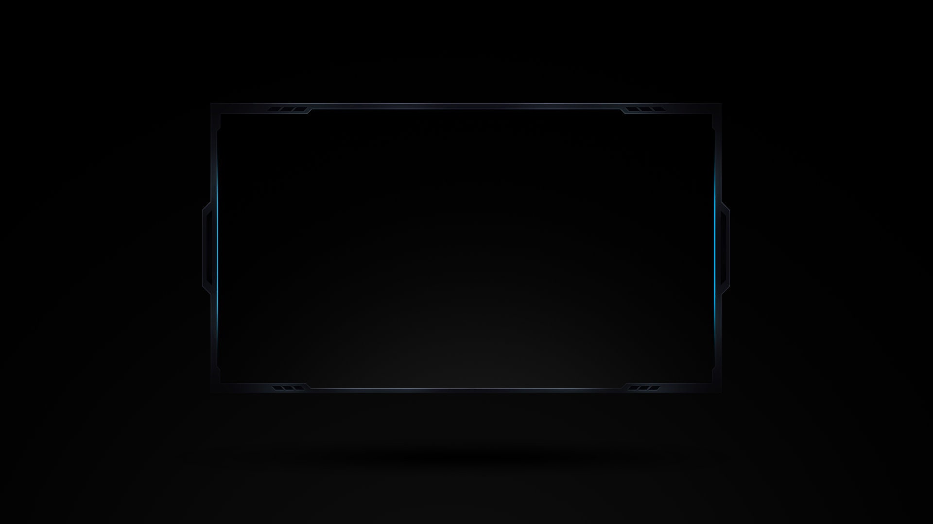 Animated Webcam Overlay // Clean Animated Black and Blue Webcam Overlay ...