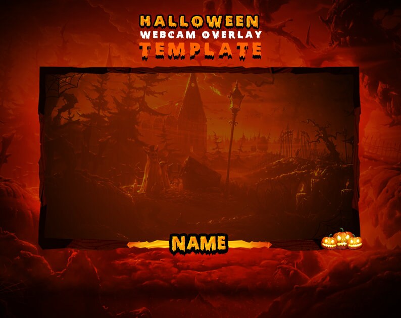 Halloween Webcam Overlay // Animated Halloween Webcam Overlay ...