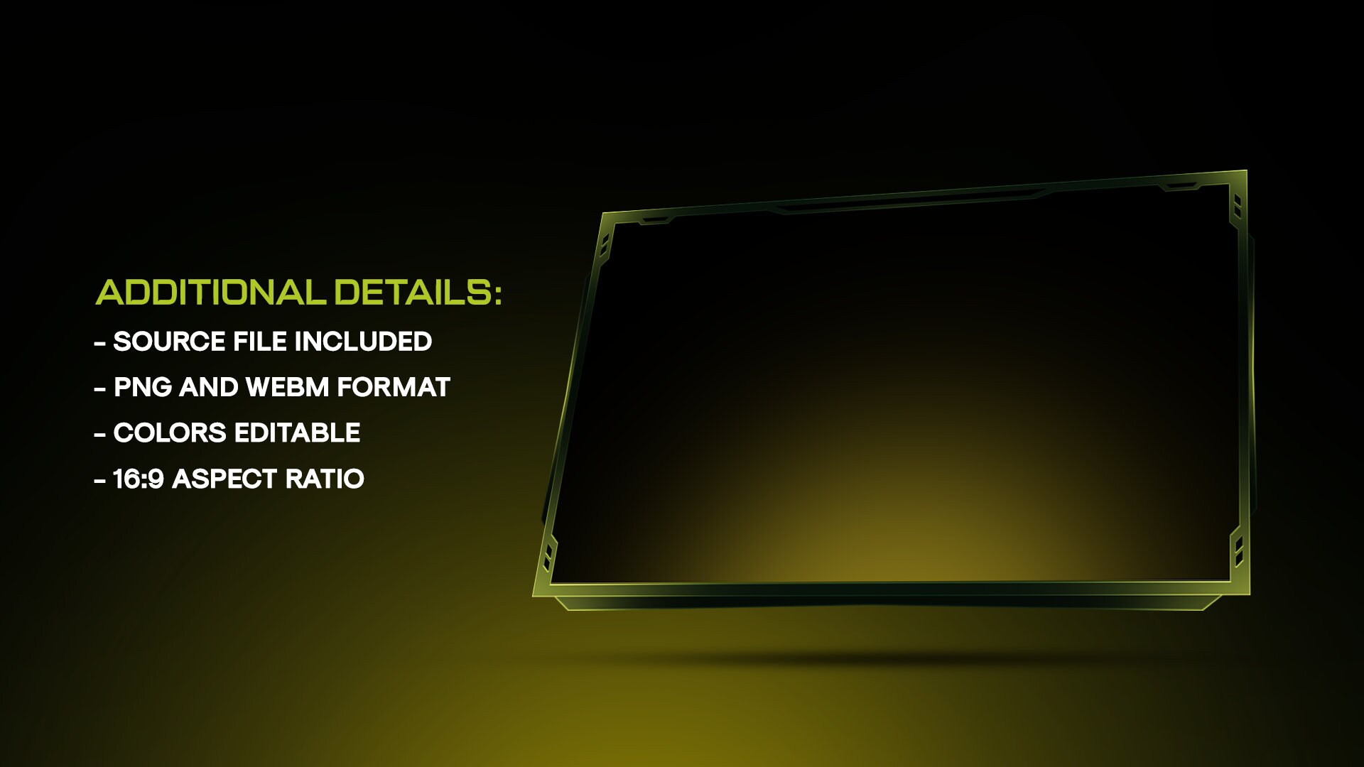 Animated Green Webcam Overlay: Minimal Stream Overlay Template - Etsy