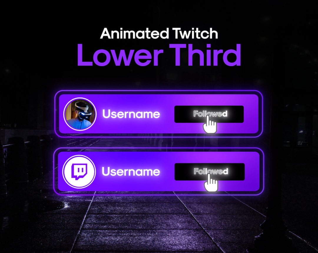 Animated Twitch Popup Animation for Youtube, Twitch, Kick Streamers ...