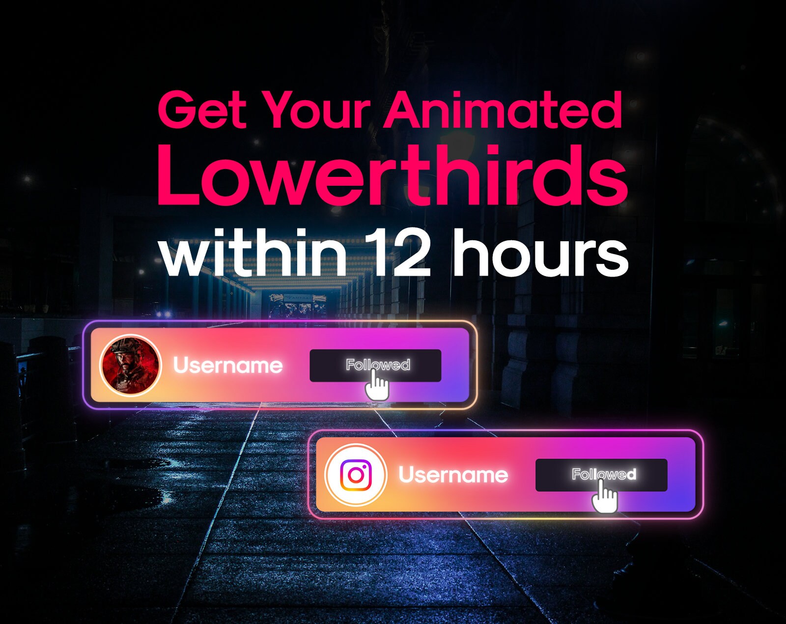 Animated Instagram Popup Animation for Youtube, Twitch, Kick Streamers // Social Media Lower ...