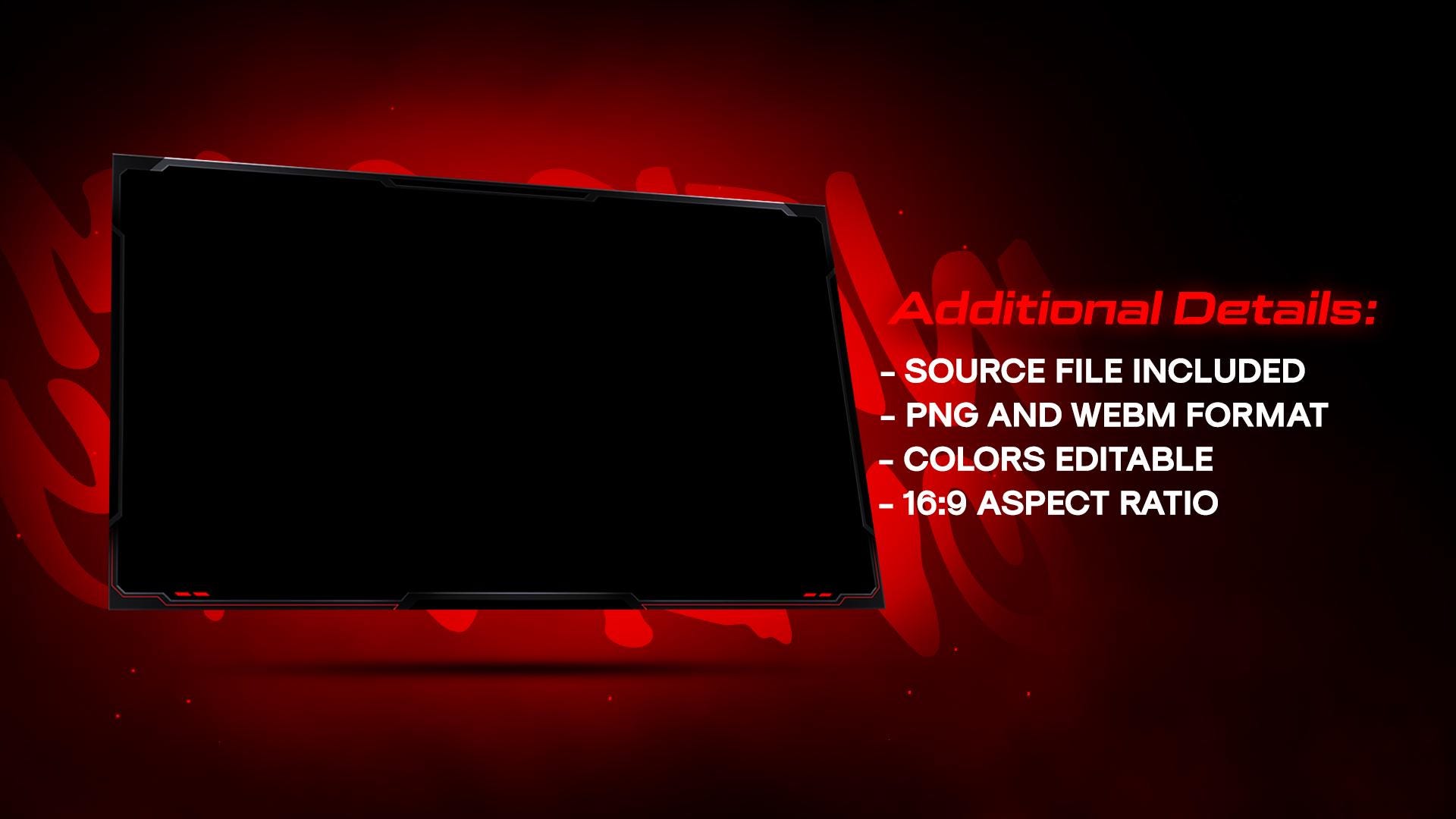 Animated Red Webcam Overlay: Streamer Facecam Template - Etsy