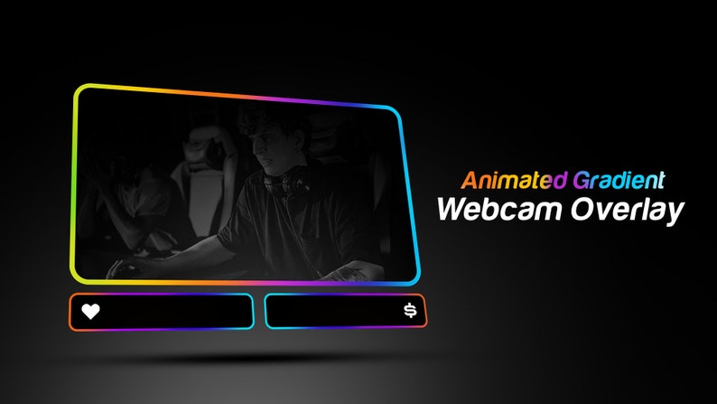 Animated Gradient Webcam Overlay: Twitch Stream Overlay (webm & Png) - Etsy