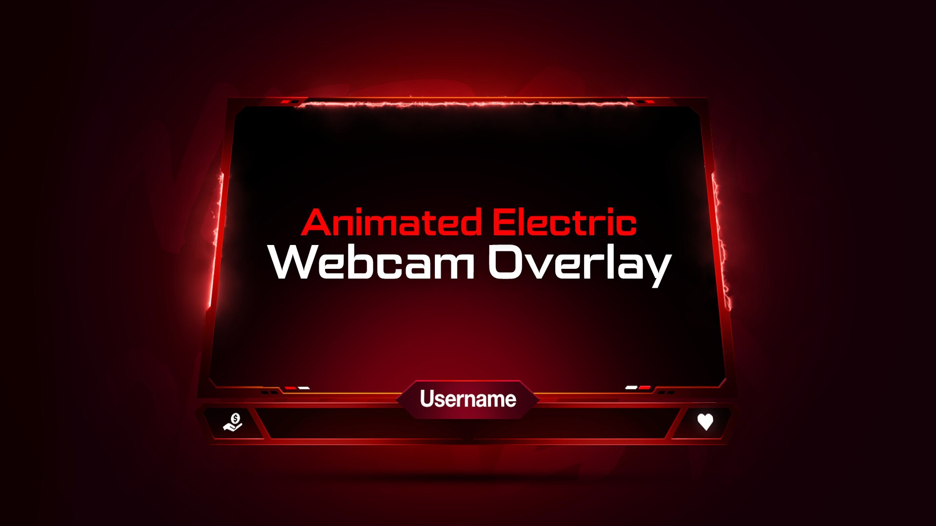 Red Electric Webcam Overlay // Animated Webcam Overlay Template ...
