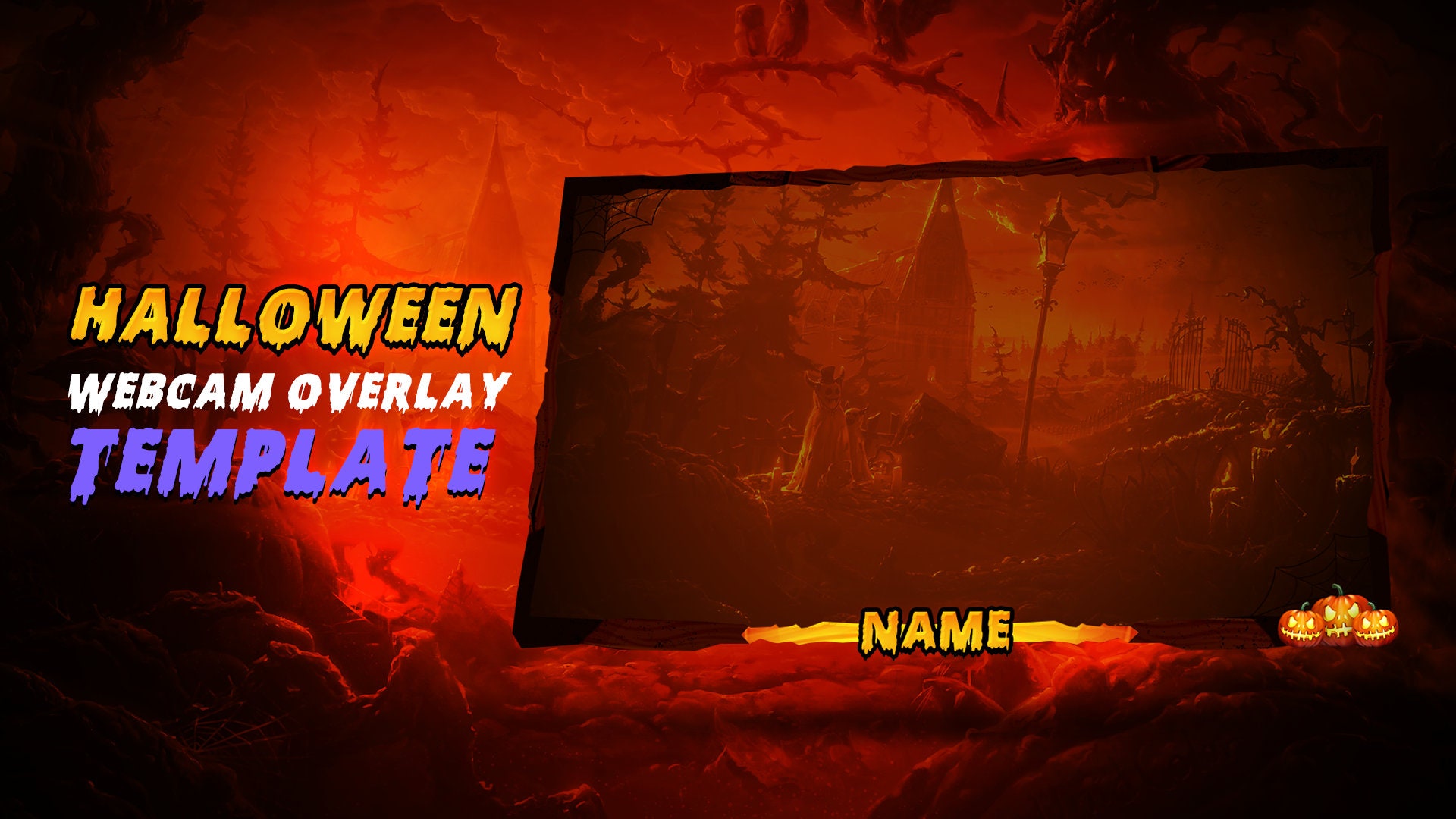 Halloween Webcam Overlay // Animated Halloween Webcam Overlay ...