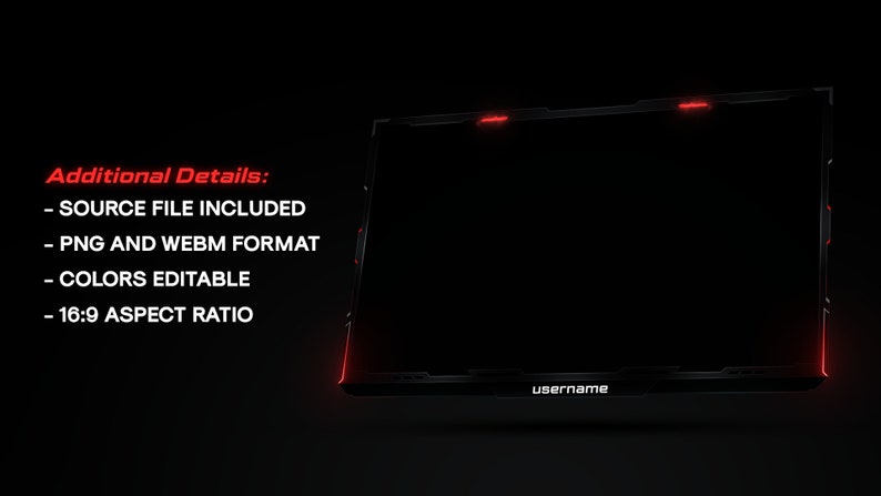 Modern Animated Webcam Overlay // Animated Black and Red Webcam Overlay ...