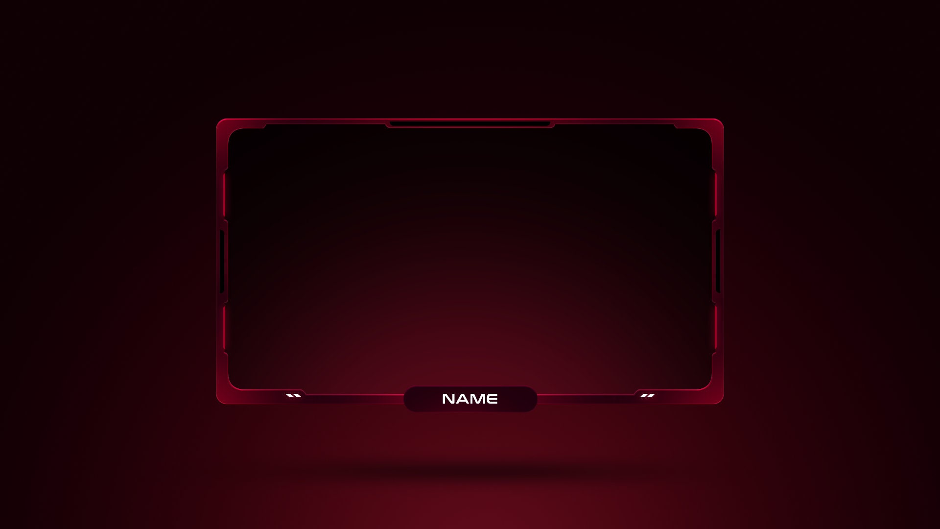 Animated Rounded Webcam Overlay Template // Red Webcam Overlay Template ...