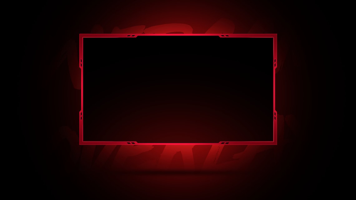 Clean Animated Red Webcam Overlay Template Premade Animated Webcam ...