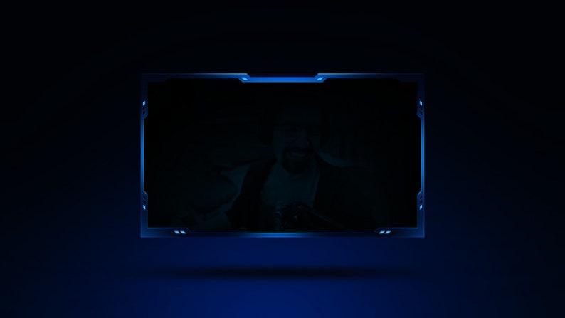 Clean Webcam Overlay || Animated Blue Webcam Overlay Template - Etsy