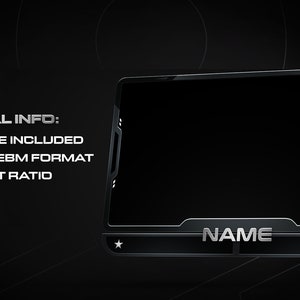 Animated Grey Webcam Overlay Template// Facecam Overlay Template// Grey ...