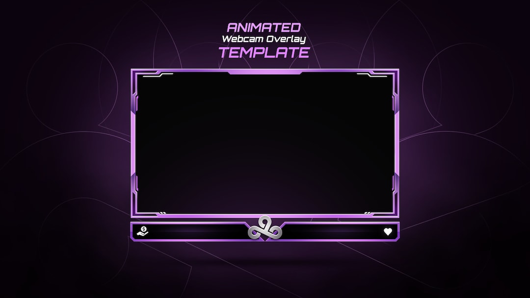 Animated Webcam Overlay Template/ Twitch Pink Webcam Frame Animated ...