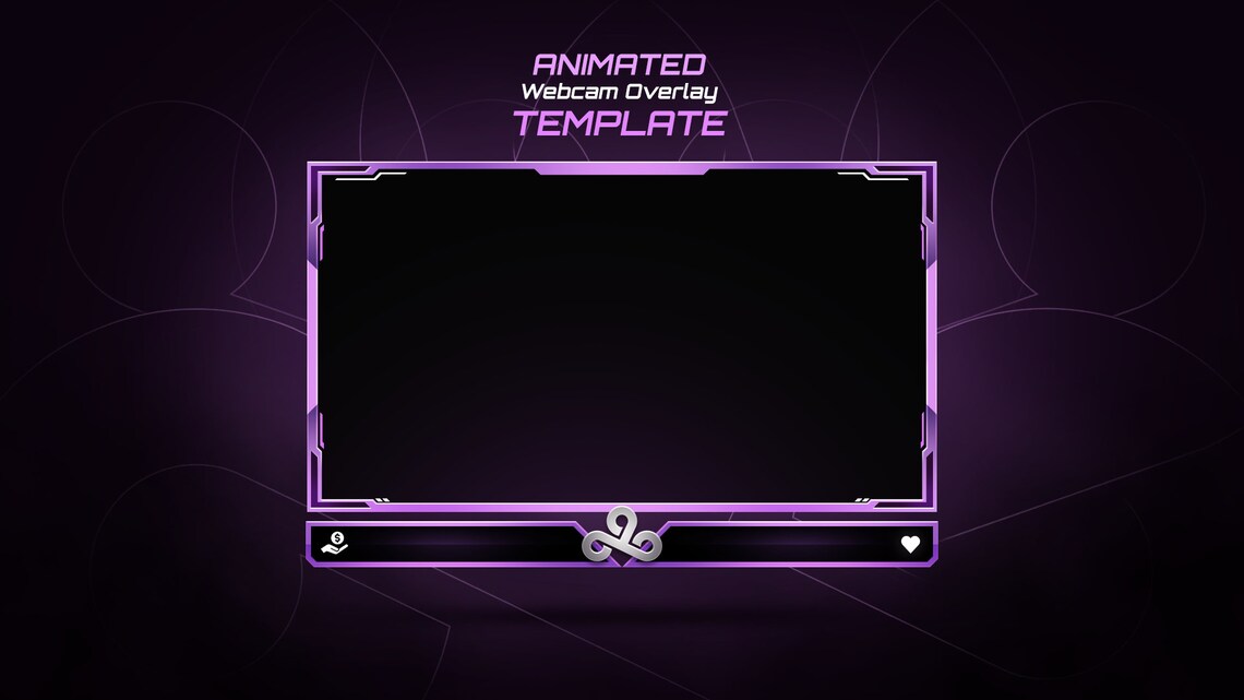 Animated Pink Webcam Overlay Template: Twitch Facecam Border - Etsy