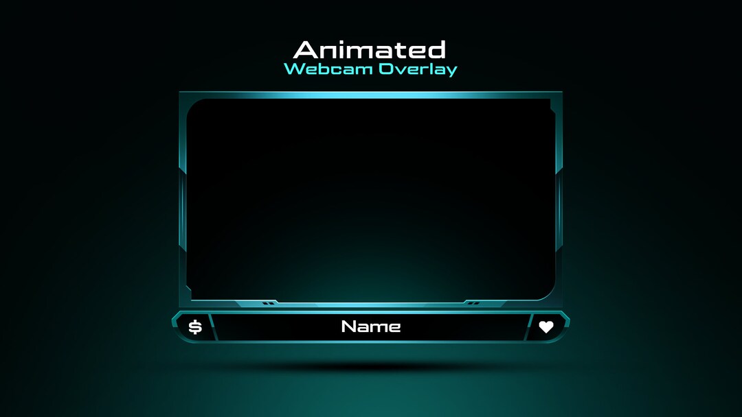 Minimal Blue Webcam Overlay // Animated Light Blue Webcam Overlay ...
