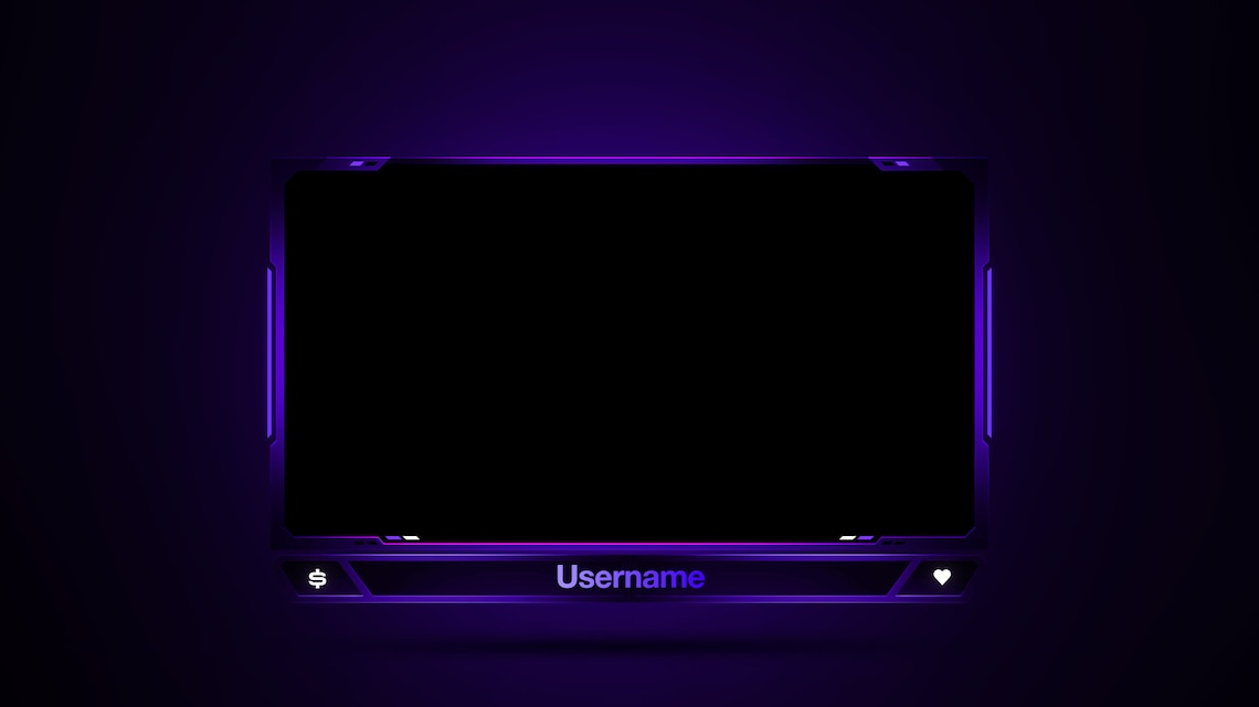 Purple Stream Overlay Pack // Minimal Full Stream Overlay Pack Template ...