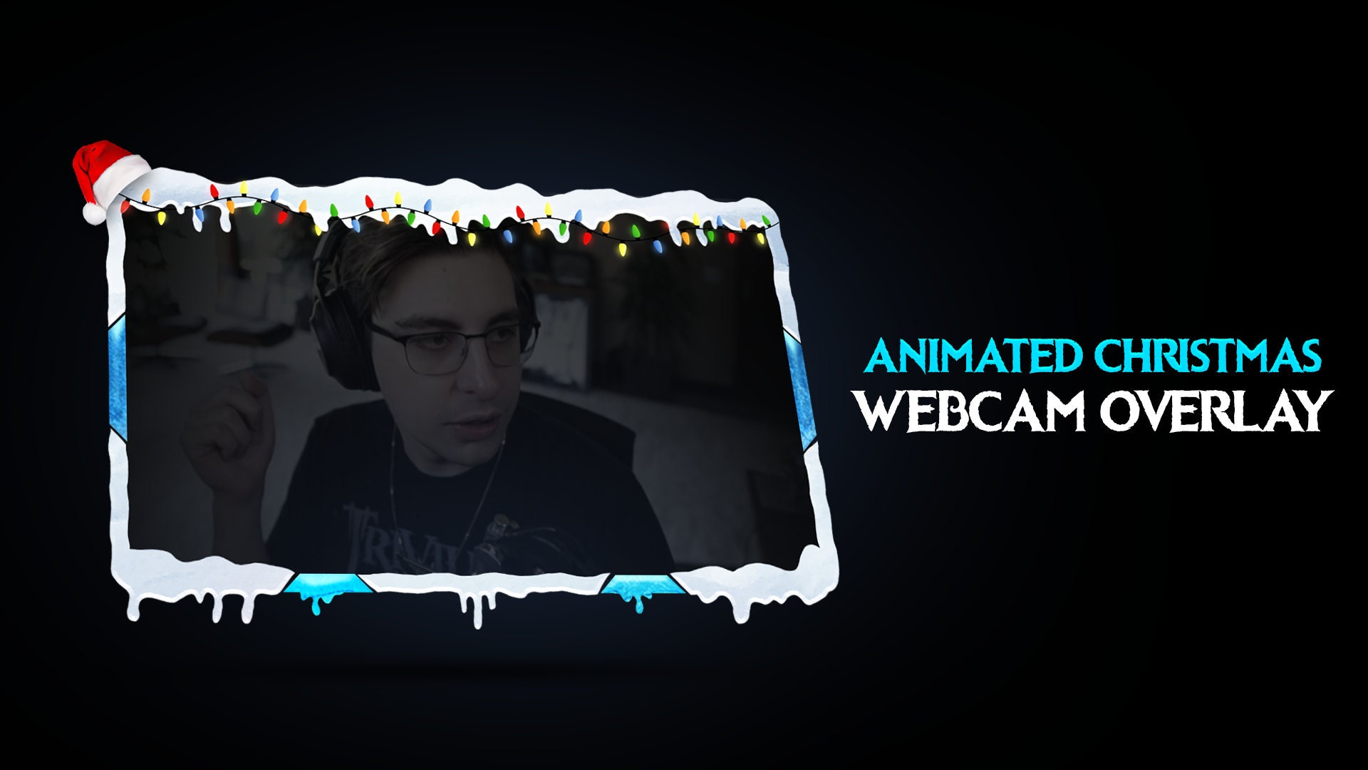 Animated Christmas Webcam Overlay: Winter Stream Overlay - Etsy