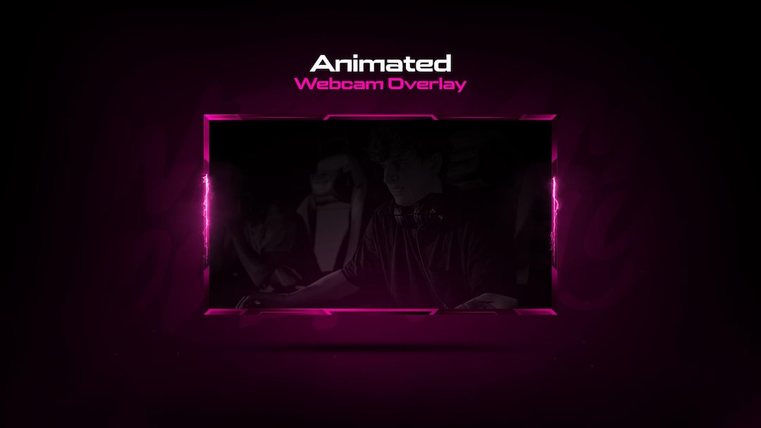Minimal Animated Pink Webcam Overlay Template for Streamers - Etsy