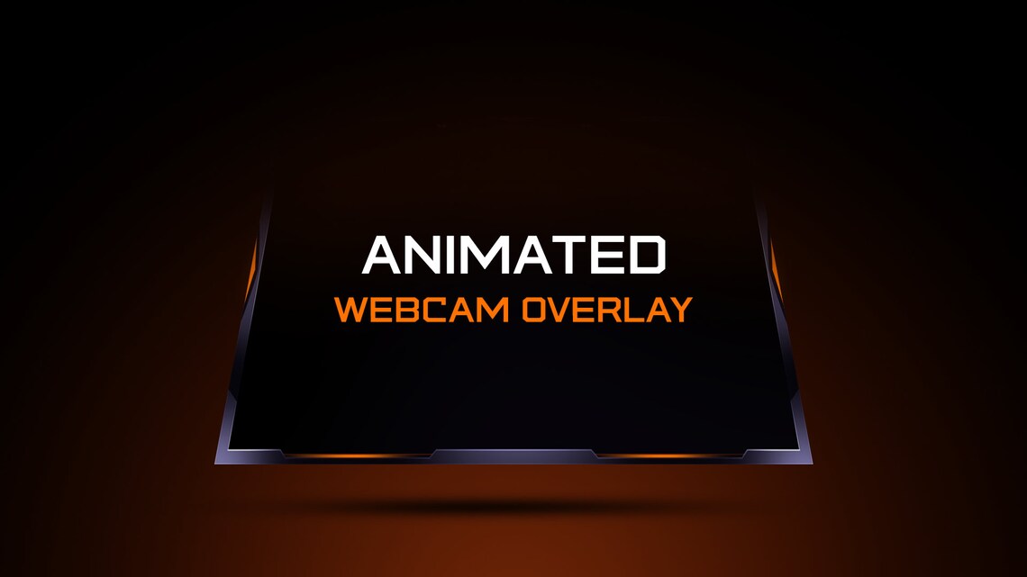 Animated Orange Webcam Overlay Template for Streamers/twitch Stream ...