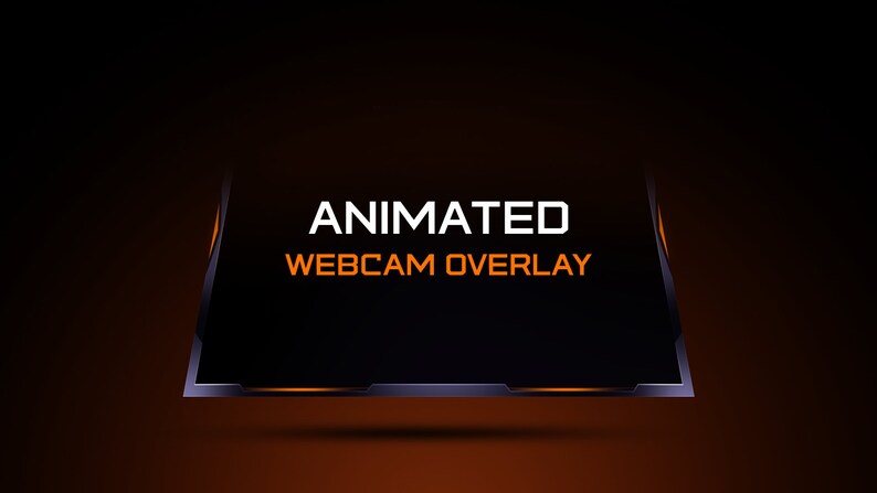Animated Orange Webcam Overlay Template for Streamers/twitch Stream ...