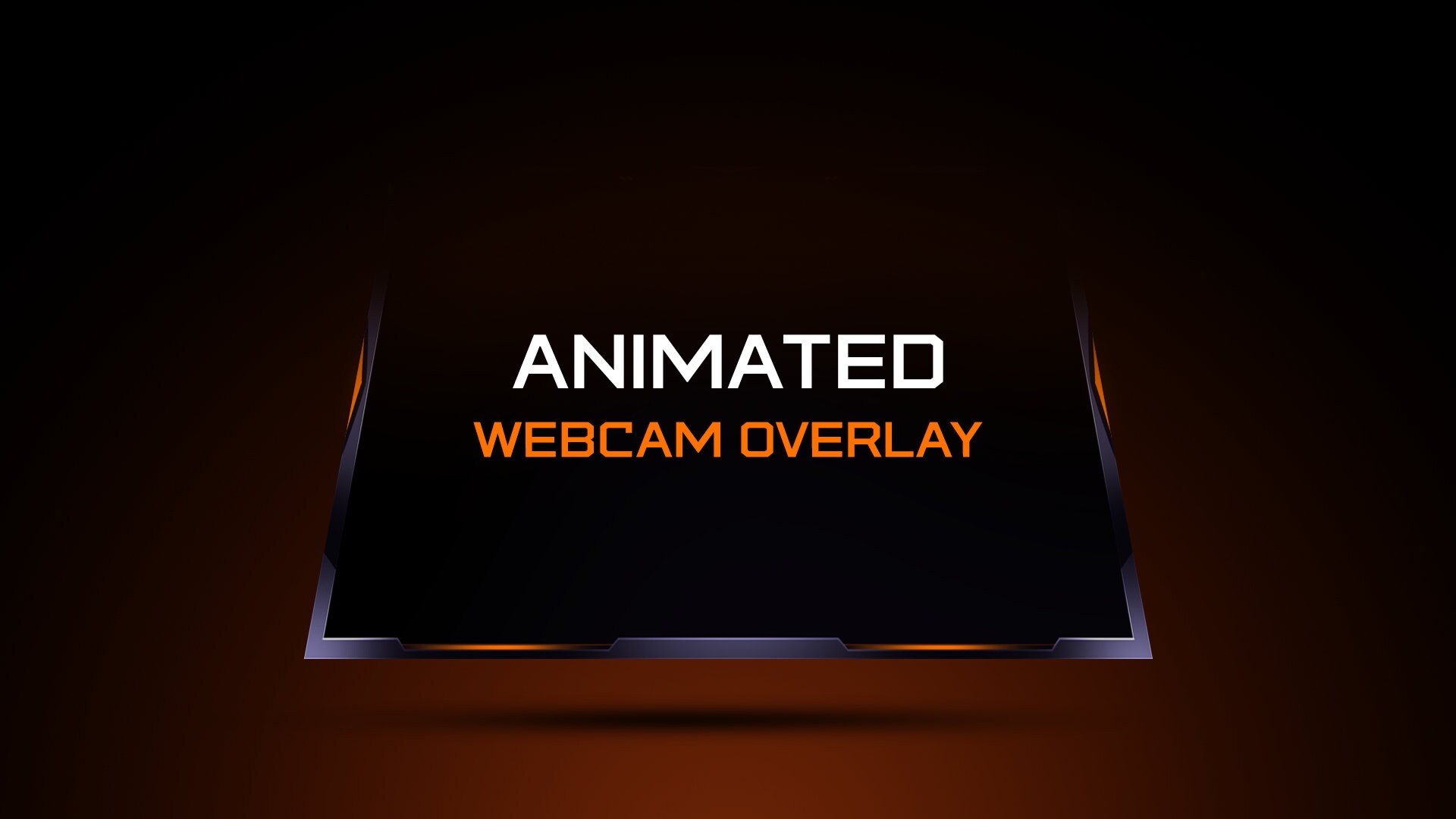Animated Orange Webcam Overlay Template for Streamers/twitch Stream ...
