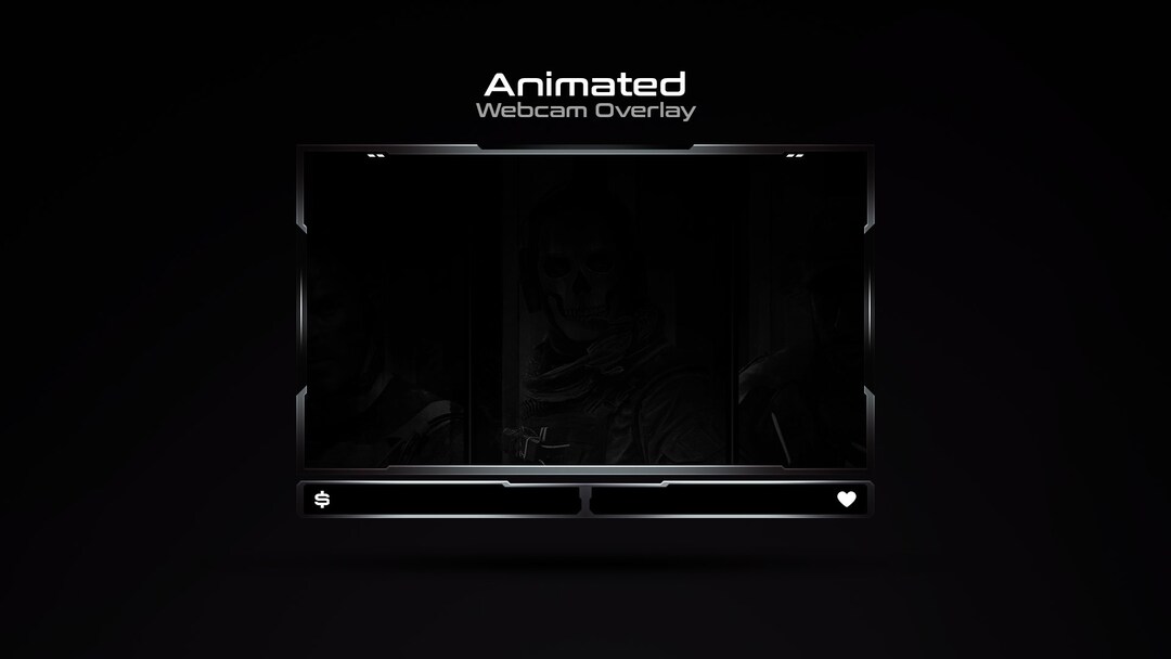 Minimalistic Animated Webcam Overlay Template for Twitch, Kick ...