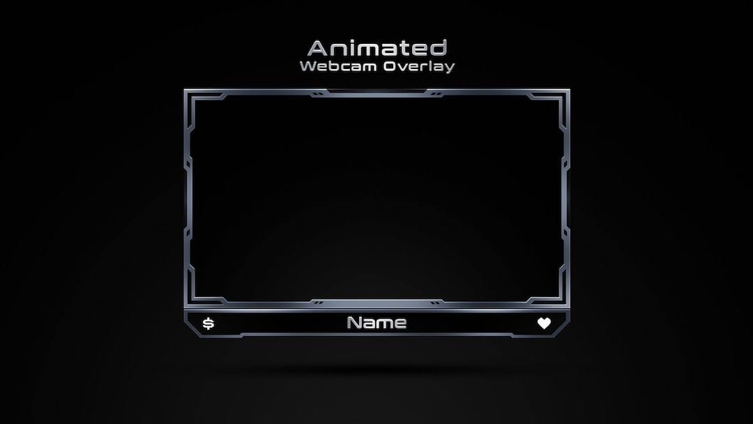 Grey Animated Webcam Overlay // Webcam Overlay Template for Streamers ...
