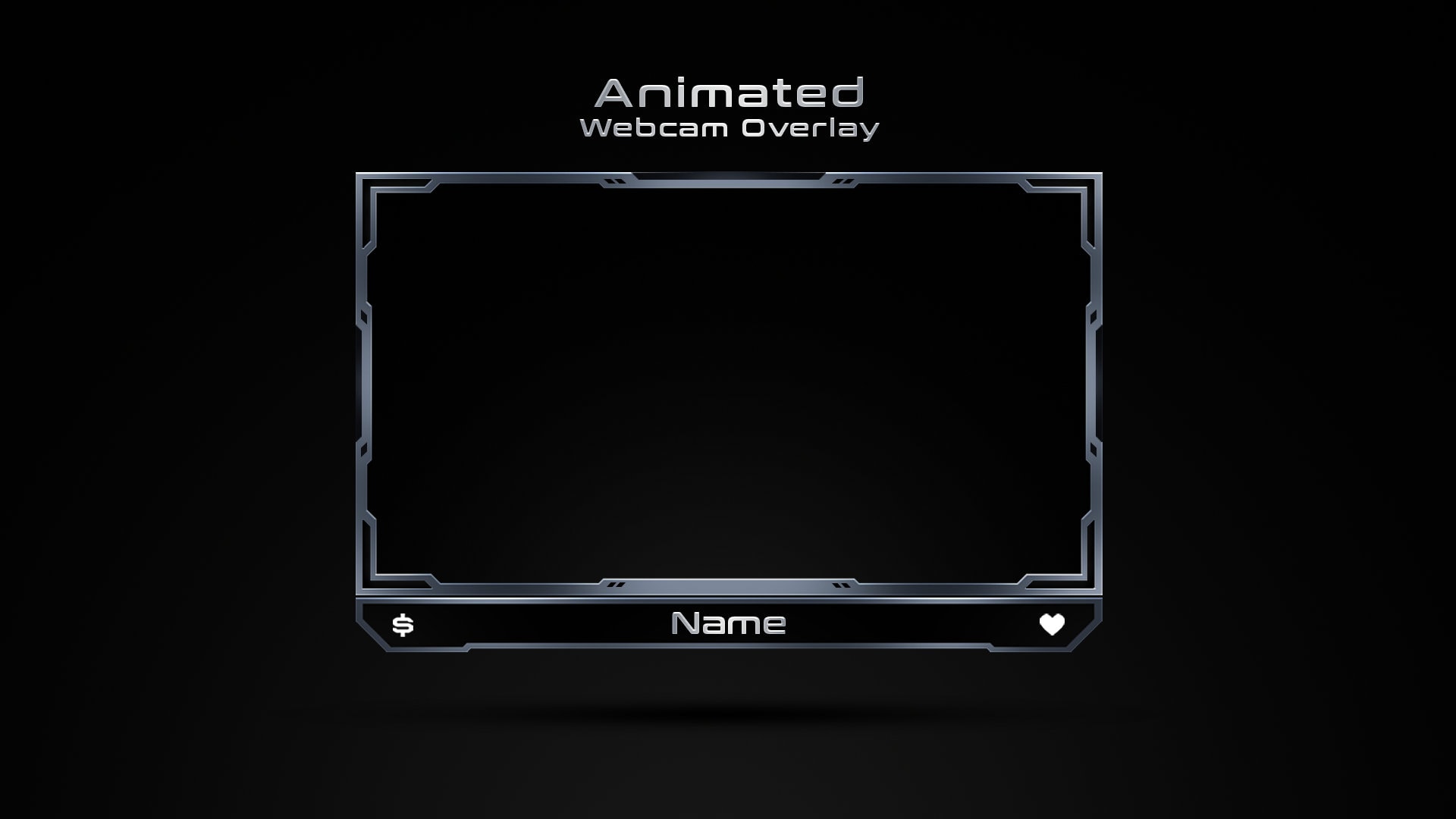 Grey Animated Webcam Overlay // Webcam Overlay Template for Streamers ...