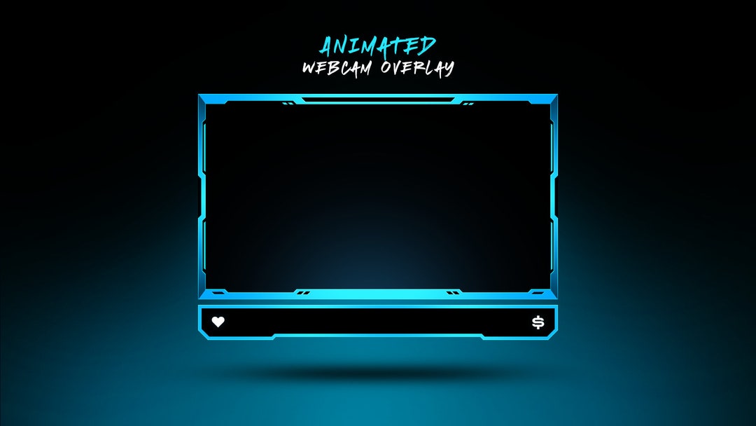 Animated Light Blue Webcam Overlay: Minimalist Stream Template - Etsy