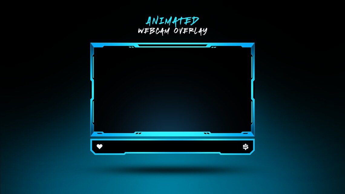 Animated Light Blue Webcam Overlay: Minimalist Stream Template - Etsy