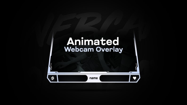 Animated White Webcam Overlay Template for Streamers // Stream Overlay ...