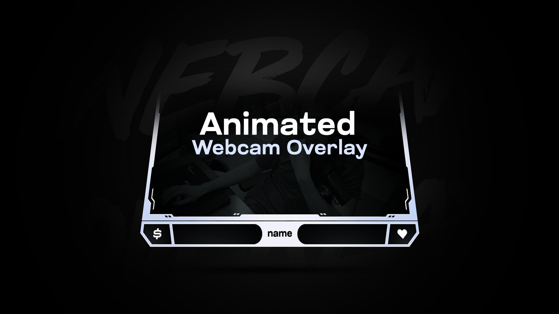 Animated White Webcam Overlay Template for Streamers // Stream Overlay ...