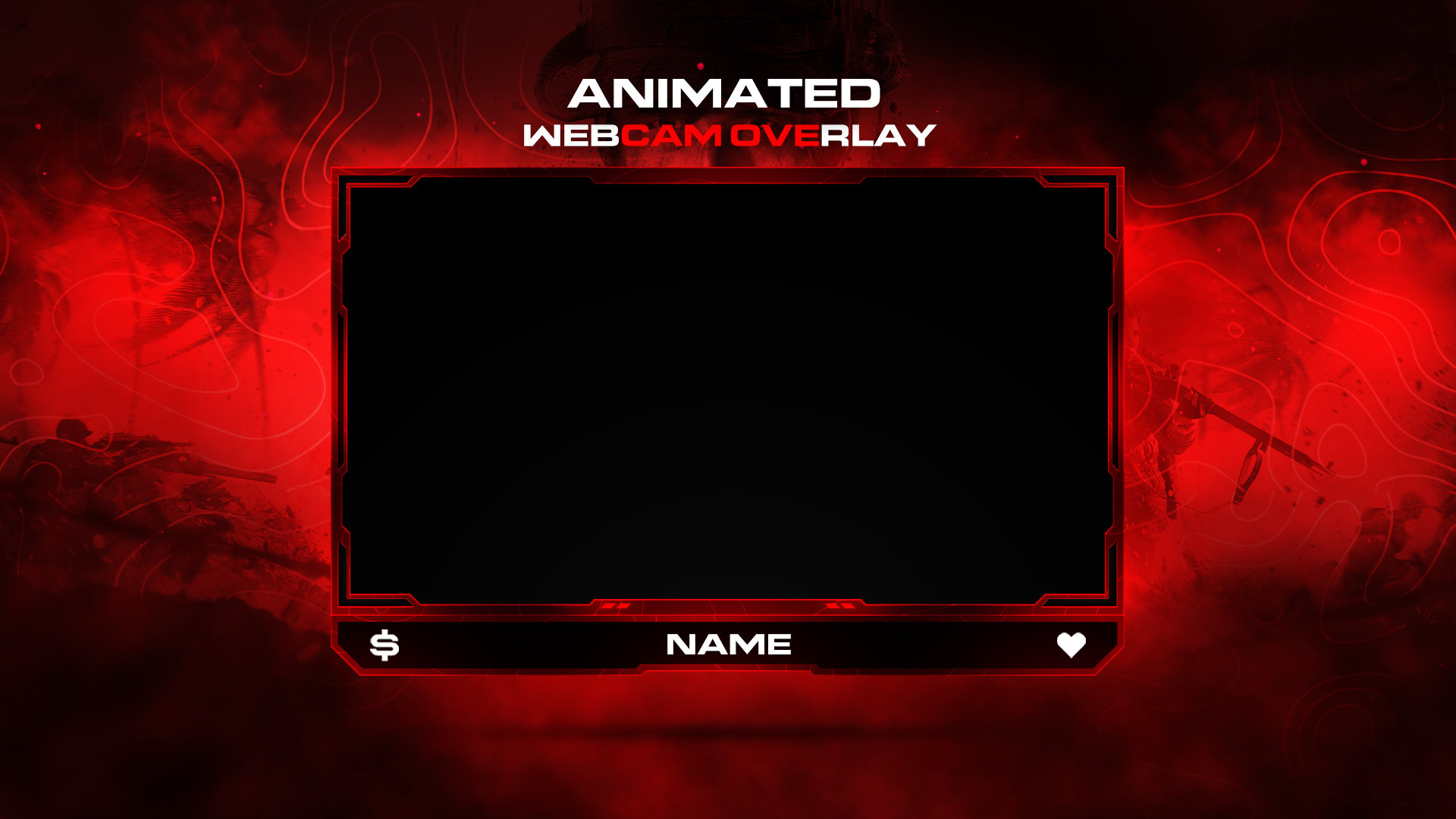 Call of Duty Modern Warfare Webcam Overlay // Animated Webcam Overlay ...